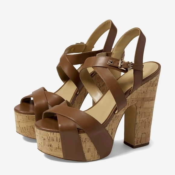 KORS Michael Kors | Shoes | Michael Kors Platform Block Heel Sandals ...